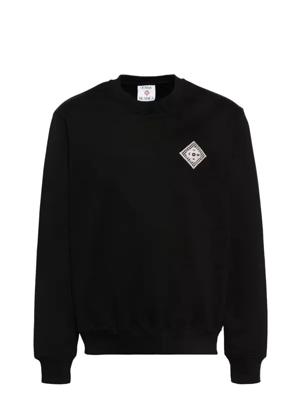 Casablanca Logo Patched Sweatshirt - Black