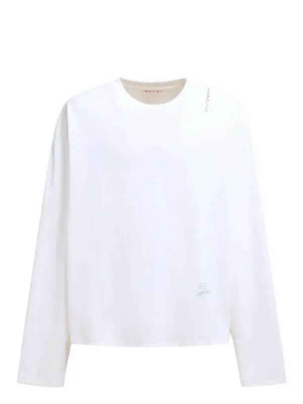 Marni Logo-embroidered T-shirt - White