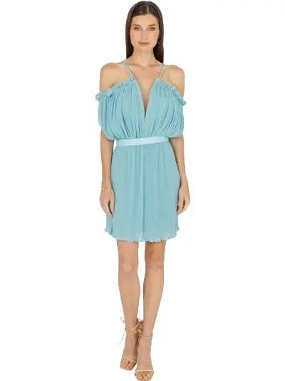 AKALIA Oriella Sleeveless Mini Dress - Mint Blue