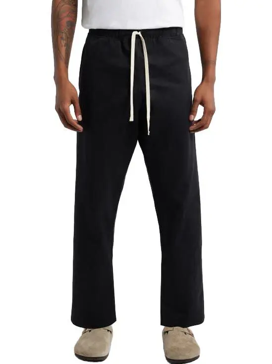 STANDARD ISSUE Pd Cotton Blend Drawstring Slacker Pants - Black