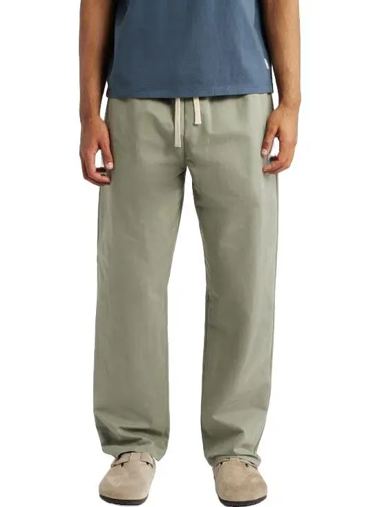 STANDARD ISSUE Pd Cotton Blend Drawstring Slacker Pants - Concrete