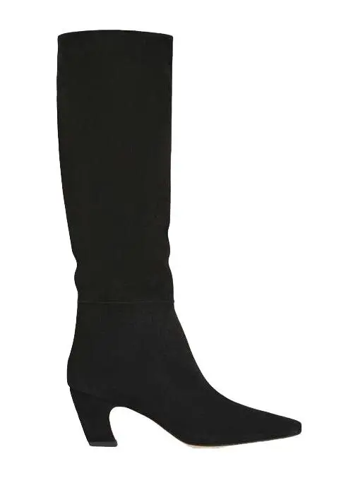 NEIL J. RODGERS Meg Knee High Boots - Black Suede