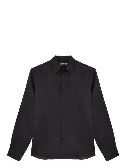 Vilebrequin Linen Solid Shirt - Noir