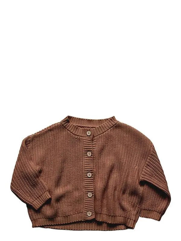 THE SIMPLE FOLK Chunky Knit Cardigan - Mocha