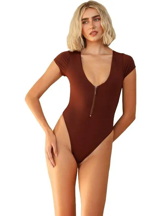DIPPIN DAISY'S Scoop Neck One Piece - Mocha