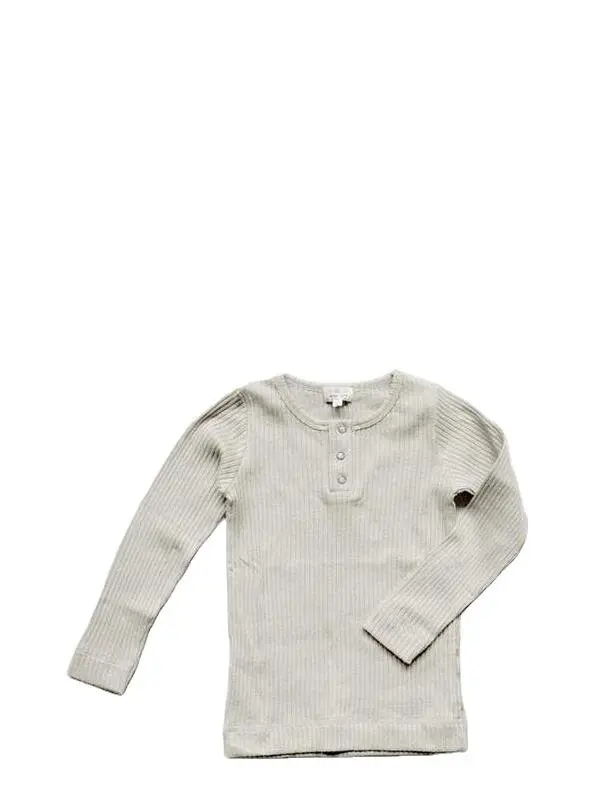 THE SIMPLE FOLK Ribbed Long-sleeve Top - Ecru