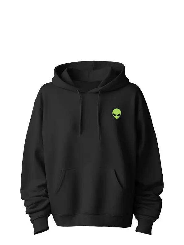 DALIX Alien Fleece Hoodie - Black