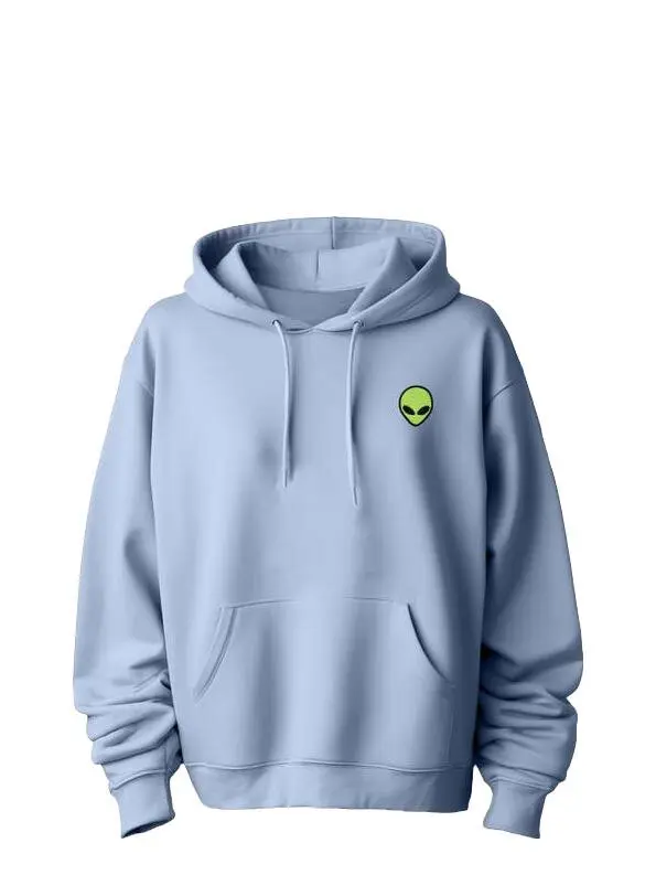 DALIX Alien Fleece Hoodie - Light Blue