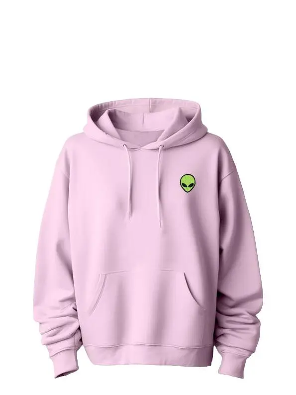 DALIX Alien Fleece Hoodie - Light Pink