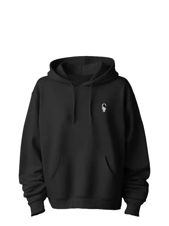 DALIX Astronaut Fleece Hoodie - Black