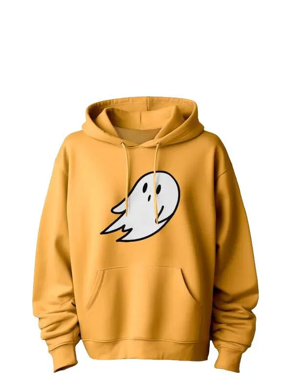 DALIX Giant Ghost Fleece Hoodie - Gold