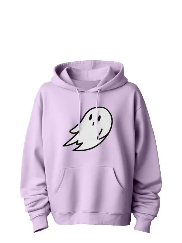 DALIX Giant Ghost Fleece Hoodie - Orchid