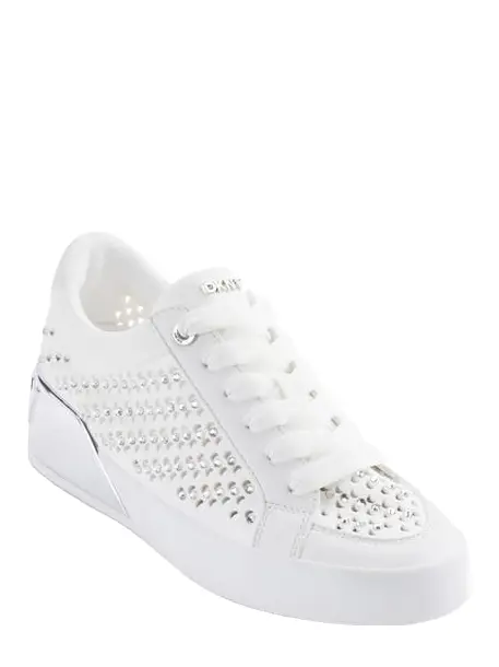 Dkny Maben Rhinestone Sneakers - Bright White