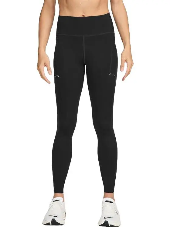 Nike Swift High-waisted Pocket 7/8 Running Leggings - 010 010 Black/reflective Silv