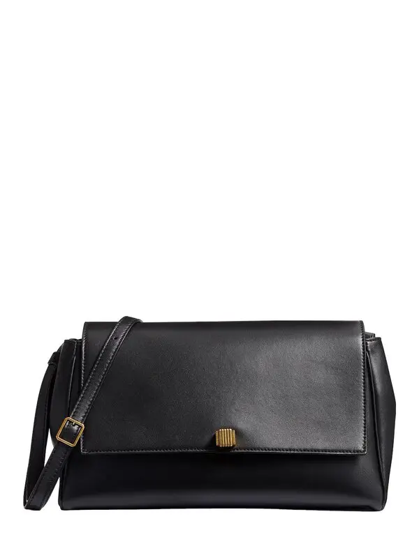 Khaite Audrey Leather Crossbody Bag - Black 200