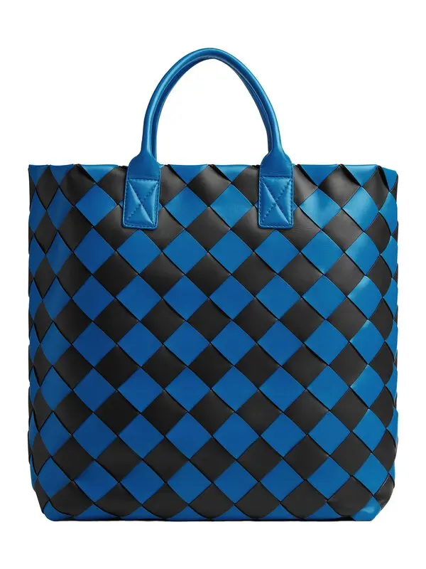 Bottega Veneta Maxi Intreccio Tote - Signal Blue/black
