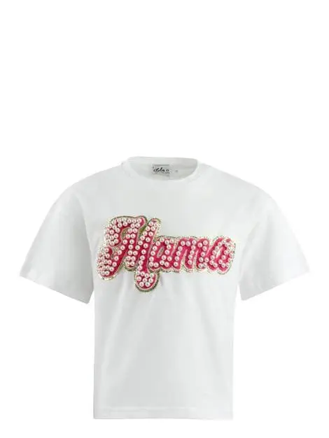 LOLA + THE BOYS Mama Pearl T-shirt - White