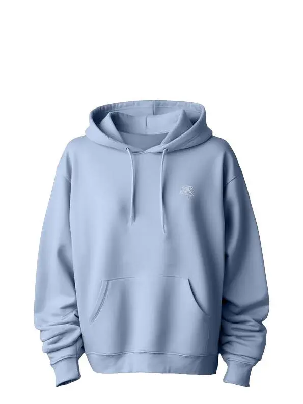 DALIX Ufo Embroidered Hoodie - Light Blue