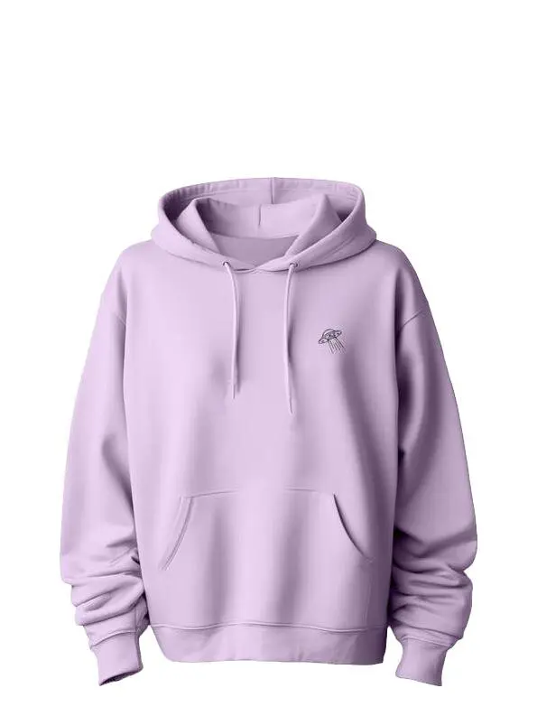 DALIX Ufo Embroidered Hoodie - Orchid