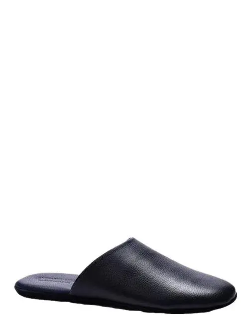 ANTHONY VEER Clark House Slippers - Navy Pebble Leather