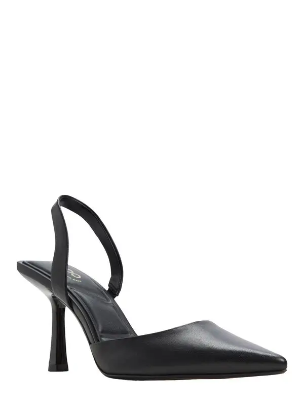 Aldo Brusanti Pointed Toe Slingback Pumps - Black