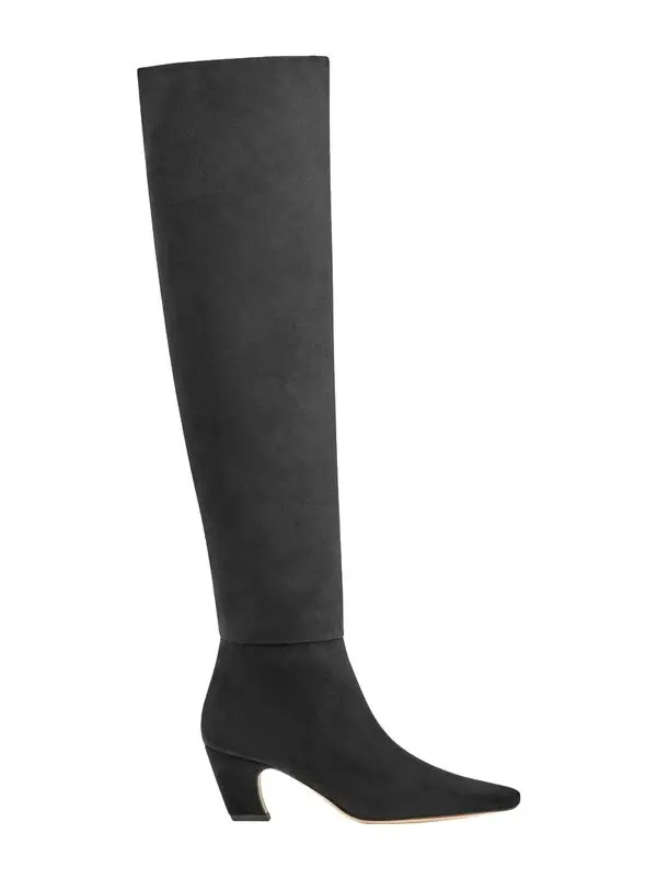 NEIL J. RODGERS Meg Over The Knee Boots - Black Suede