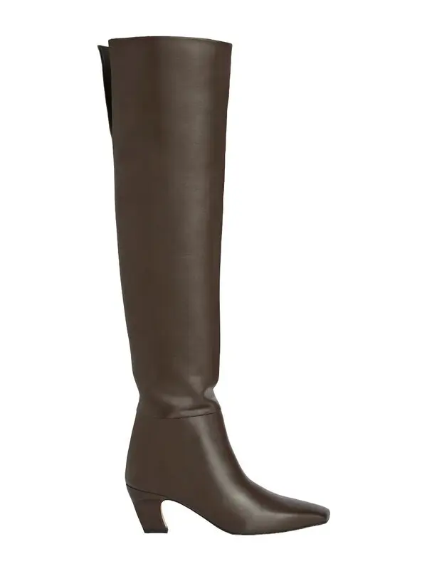 NEIL J. RODGERS Meg Over The Knee Boots - Brown Nappa