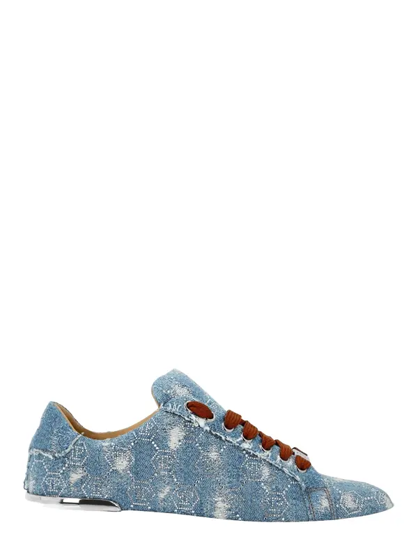 Philipp Plein Monogram Strass Sneakers - Blue