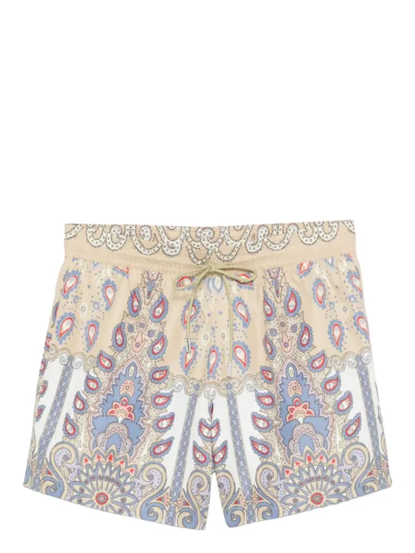 Etro Paisley-print Swim Shorts - Green