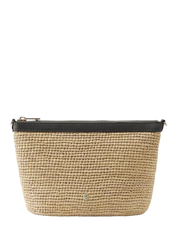 Helen Kaminski Liliana Raffia Crossbody Bag - Natural/black