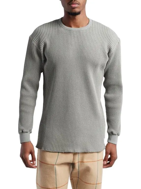 STANDARD ISSUE Thermal Knit Long Sleeve T-shirt - Concrete