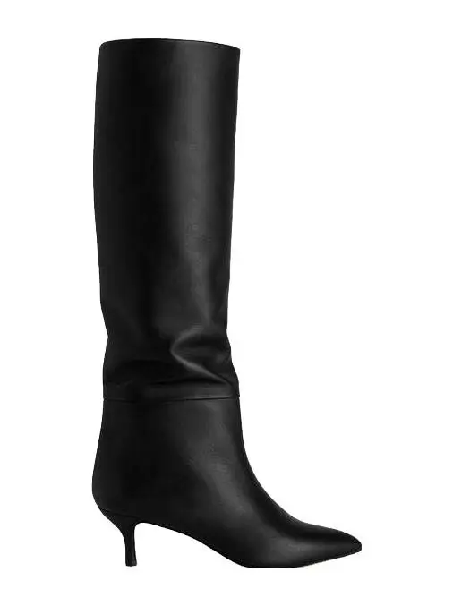 NEIL J. RODGERS Eva Slouch Boots - Black Nappa