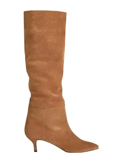 NEIL J. RODGERS Eva Slouch Boots - Camel Suede