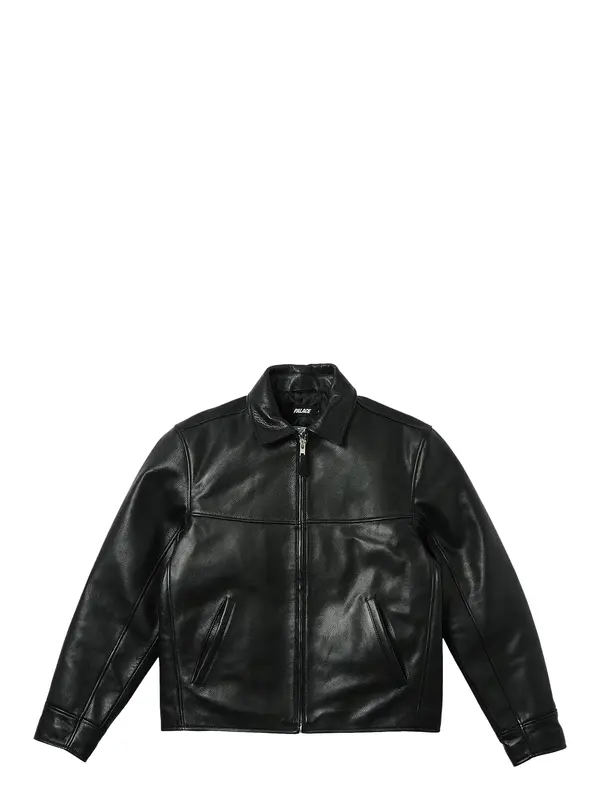 PALACE Safe Hands Leather Jacket - Black