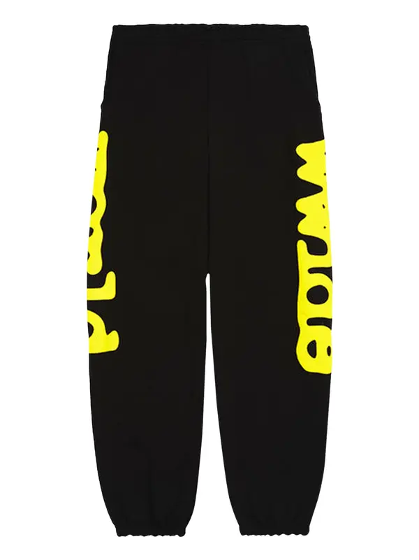 SP5DER Beluga Sweatpants 'onyx/yellow - Black