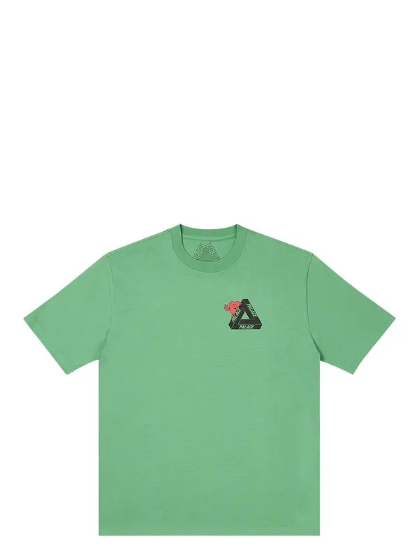 PALACE Tri-hearts T-shirt 'sweet Pea - Green