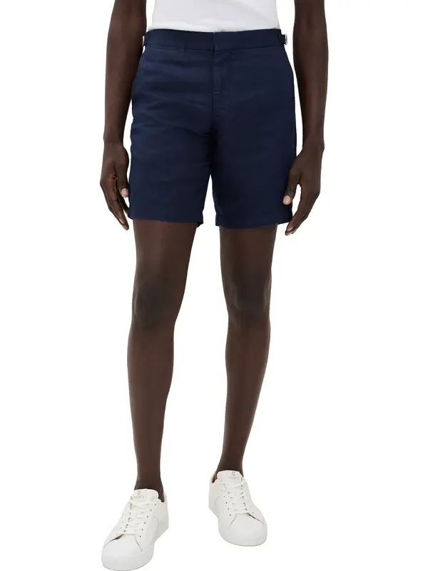 Orlebar Brown Norwich Linen Shorts - Navy