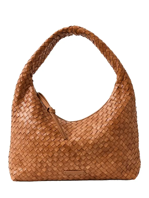 LOEFFLER RANDALL Willow Woven Hobo Bag - Timber