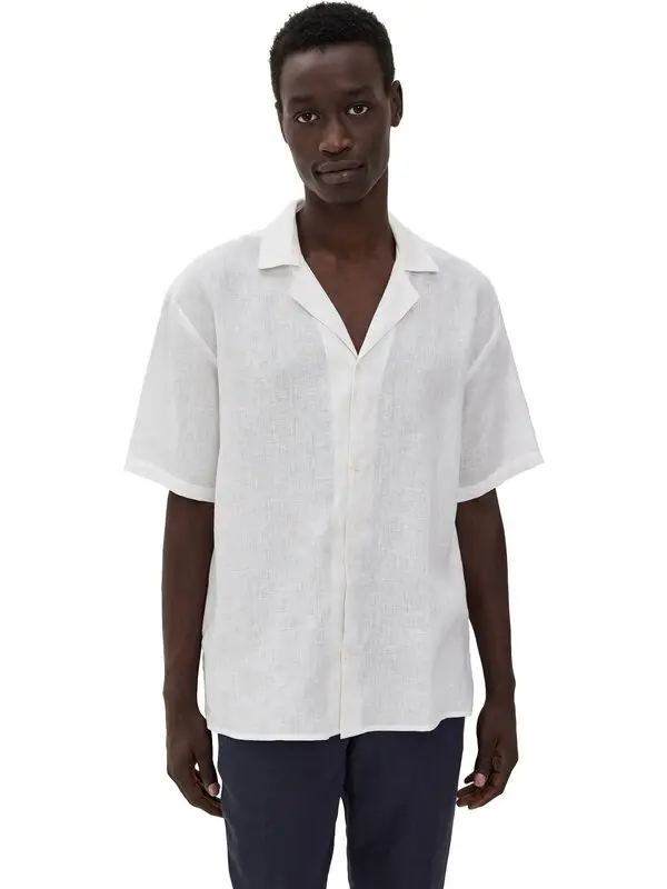 ANCORA The Sand Resort Linen Shirt - Ivory