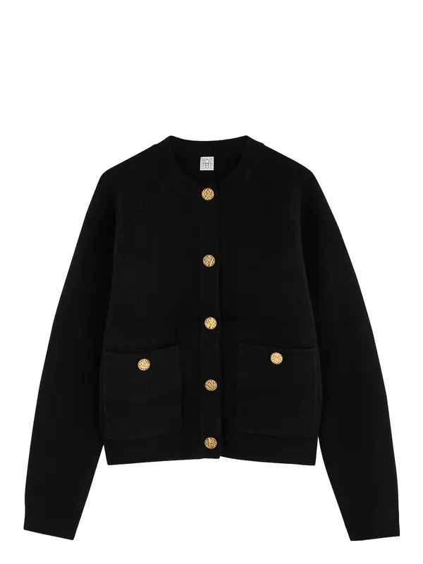 TOTÊME Wool-blend Cardigan - Black