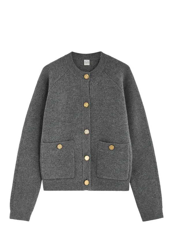 TOTÊME Wool-blend Cardigan - Grey