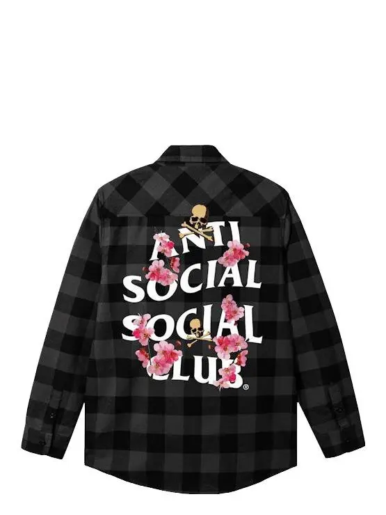 ANTI SOCIAL SOCIAL CLUB X Mastermind Mmotch Flannelin - Charcoal/black