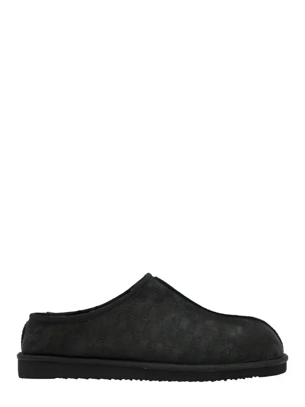 Kith Kithmas Monogram Shearling Slippers - Black