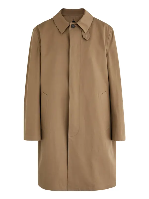 Saint Laurent Layered Cotton Coat - Beige