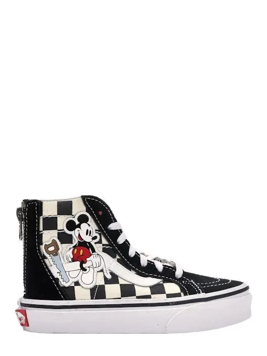 VANS Sk8-hi Zip Disney Mickey Mouse High-top Sneakers - Checkerboard