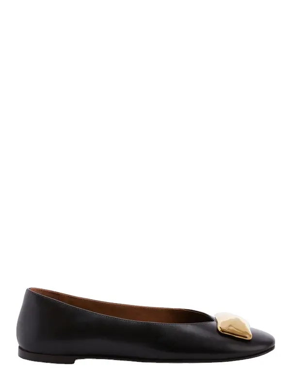 GIUSEPPE ZANOTTI Georgia Stone Ballerinas - Black