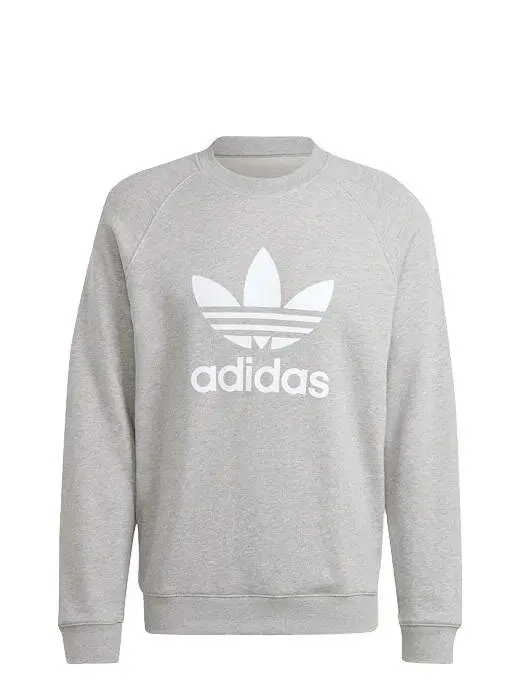 Adidas Adicolor Classics Trefoil Crewneck Sweatshirt - Medium Grey Heather