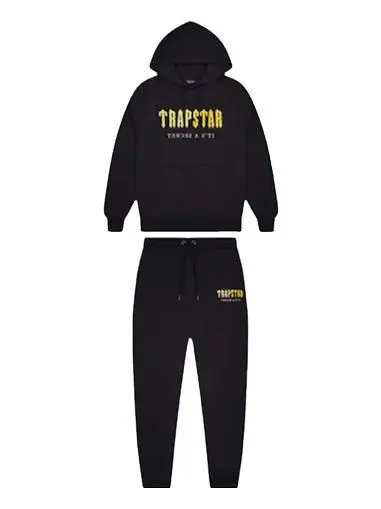 Trapstar Decoded Chenille Hooded Ii Tracksuit - Black/yellow