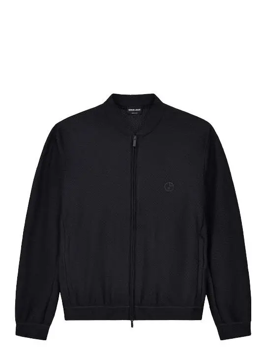 Giorgio Armani Technical Waffle Blouson - Black
