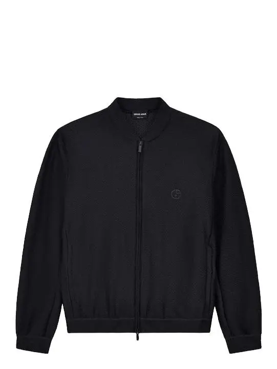 Giorgio Armani Technical Waffle Blouson - Black
